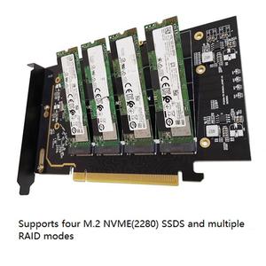 Jual Adapter Card M.2 NVMe Ke PCIe 4.0 X16 Support 4 NVMe M.2 2280 ...