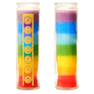 Promo Chakra & Luck Premium Seven Chakras Layered Candle | 7 Chakras ...