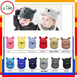 Jual Topi Anak Bayi Perempuan Laki Laki Newborn Karakter Motif Kucing ...