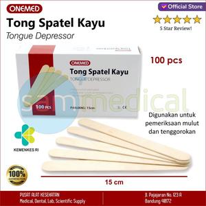 Jual Onemed Tongue Spatel Depressor - Tong Spatel Kayu - Spatel Lidah ...