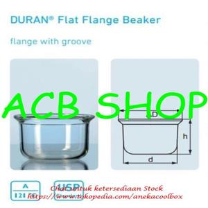 Jual FLAT FLANGE BEAKER 1000ml D158mmGroove Vacuum 243945409 Duran ...