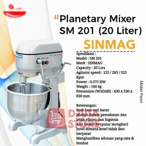 Jual Planetary Mixer SINMAG 20 Liter SM-201 Mixer Sinmag 20 liter SM ...