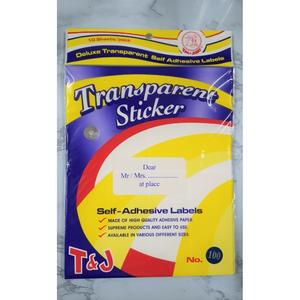 Jual Label Transparan Tom & Jerry No.100 Transparan, Label T & J No.100 ...