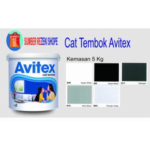 Jual Cat Tembok (Hitam, Putih, Abu Abu) Plafon Gypsum Avitex Interior ...