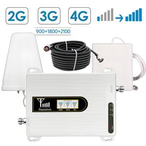 Jual Penguat Sinyal Seluler 900 1800 2100 Penguat Repeater Sinyal Tri ...
