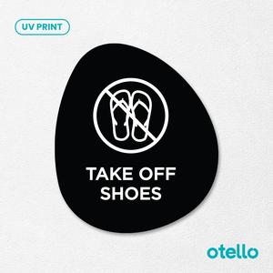 Jual Take Off Shoes Sign Board Akrilik Tempel Dinding Papan Acrylic ...