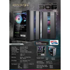 Jual Casing Komputer / PC Case Imperion Fortress 306 include 3Fan ...
