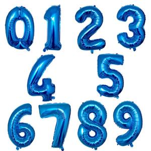 Jual Balon Foil Bentuk Angka 0 1 2 3 4 5 6 7 8 9 18 Tahun Warna Biru ...