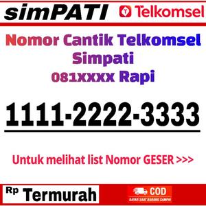 Jual WLL105- Nomor cantik telkomsel simpati 1111 2222 3333 4444 7777 8888 0 - Kota Surabaya ...