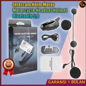 Jual Intercom Helm Motor Headset Helmet Bluetooth 5.0 2 Waterproof IPX6 ...