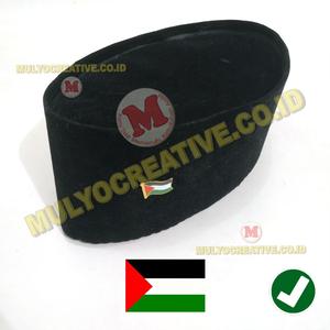 Jual Peci Logo Palestina Kopiah Hitam + Pin Logam Kuningan - Kab ...