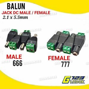 Jual Jack BNC Balun DC Baut Jantan Betina 2.1x5.5mm Male Female Socket ...