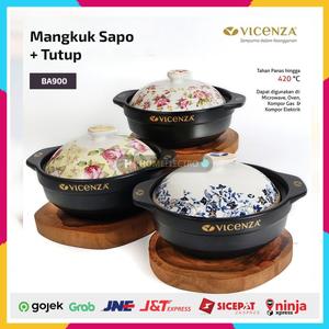 Jual Vicenza Sapo Bowl With Lid Mangkuk Sapo Tutup BA-900 Mangkok ...