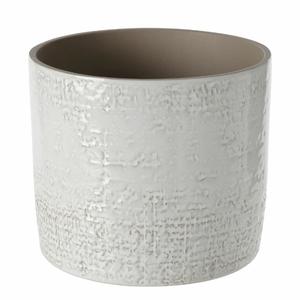 Jual GD Pot Bunga Keramik Indoor/Outdoor Bermotif Cantik 15cm_Putih ...