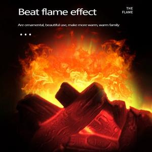 Jual Electric Fireplace Lantern Led Flame Log Effect Rectangle Fire ...