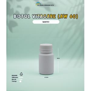 Jual Botol Vitacare (AW 60) -1 PCS - Botol Obat - Kapsul - Suplemen ...