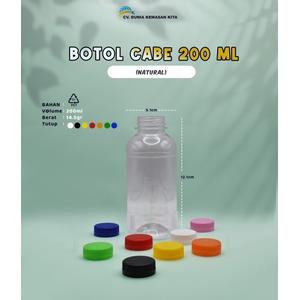Jual Botol Cabe 200 ml - 1 pcs - Botol Madu - Botol Plastik VCO - Kota ...