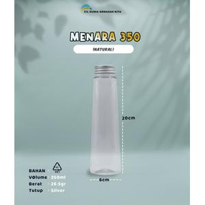 Jual Botol Menara 350 ml - 1 PCS Botol Plastik Jus - Susu - Kopi - Kota ...