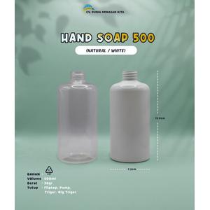 Jual Botol Hand Soap 500 ml - 1 pcs - Botol Pump - Putih/Bening ...