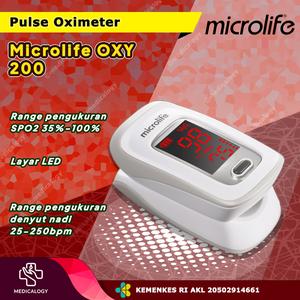 Jual Pulse Oximeter Microlife OXY200 oxy 200 Saturasi Oksigen - Kota ...