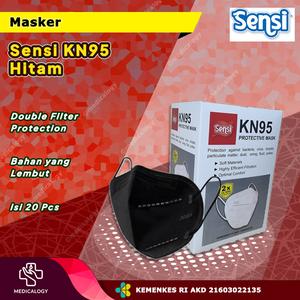 Jual Masker KN95 Sensi Warna Hitam Black - Kota Makassar - Medicalogy ...