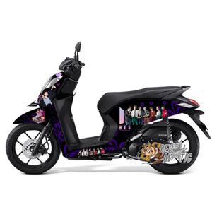 Jual Stiker Full Body Decal Motor Honda Genio Ungu Putih Hitam - BTS ...
