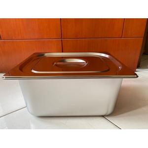 Jual Insert 1/2 15 cm wadah + tutup foodpan gastronom stainless - Set ...