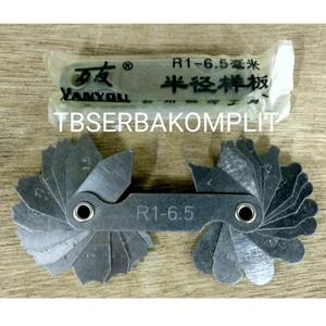 Jual OJ889 Radius Gauge R1-6.5 Alat Ukur Radius Cekung Cembung Bea R1mm ...