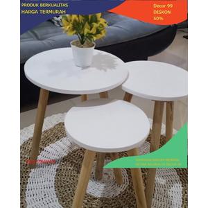 Jual Coffee table bulat minimalis / meja bulat minimalis - Putih ...