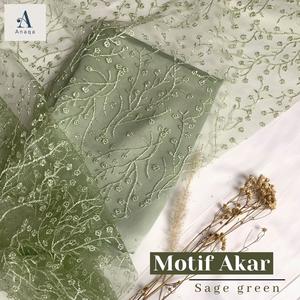 Jual meter Kain Brukat Premium Akar Motif Brokat Tile Prancis Bahan ...