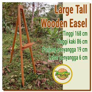Jual Wooden Easel 168 cm stand Frame kayu tripod canvas stand lukisan ...