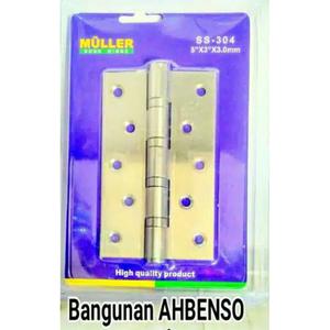 Jual ENGSEL PINTU LUBANG 5 MULLER ENGSEL STAINLES STEL 5 MULLER ENSEL ...