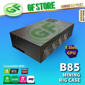 Jual Mining Rig Case B85 with CPU & PSU - Casing GPU Mining Riserless ...