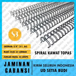 Jual Spiral Kawat Jilid / Binding Topas 3/8" ( 3:1 | A4 ) ( 100 Batang ...