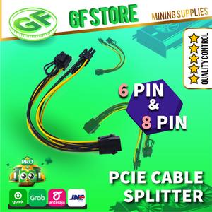 Promo PCIE CABLE SPLITER 6 pin to dual 8 pin (6+2) PCI E PCI-E Cable ...