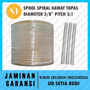 Jual Spiral Kawat Jilid / Binding Topas 3/8" ( 3:1 ) Spool - Putih ...