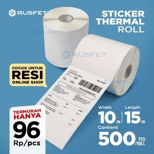 Jual Stiker Thermal Label / Label Resi Thermal 100x150mm 300pcs - 100 x ...