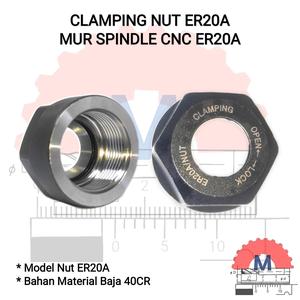 Promo Clamping Nut collet chuck ER20 A Mur Spindle CNC ER20A - Jakarta ...