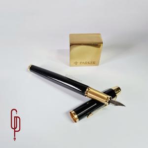 Jual Pulpen Parker Original IM LQ Black Gold Trim (Klip Emas) Fountain ...