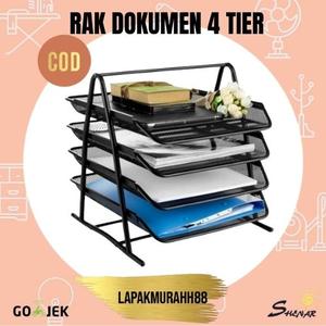 Jual RAK DOCUMENT ORGANIZER BESI JARING 4 SUSUN / BAK SURAT WADAH ...