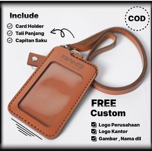 Jual LANYARD ID CARD KULIT CUSTOM ID CARD HOLDER KULIT TEMPAT ID CARD ...