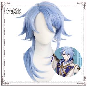 Jual Wig Rambut Panjang Keriting Warna Biru Muda Untuk Cosplay ...