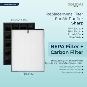 Jual Sharp Air Purifier Filter FZ-A80SFE - HEPA + Carbon Filter ...