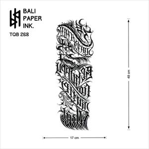Jual Bali Paper Ink Fullarm Temporary Tattoo - Letter - TQB 268 ...
