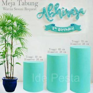 Jual Meja bulat Tabung meja dekorasi ulang tahun meja cake birthday ...
