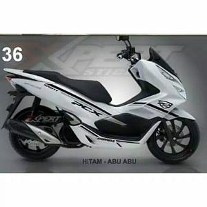 Jual Sticker Cutting Honda Pcx Stiker Pcx Putih 2018 Desain Minimalis ...
