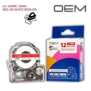 Jual LABEL CARTRIDGE PITA TINTA TAPE 12mm x 5m IRON EPSON Red On White ...
