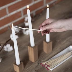 Promo CANDWAX White Taper Candles 12 inch Dripless - Set of 4 Cicil 0% ...