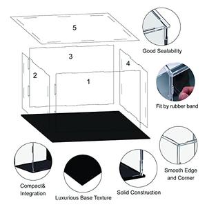 Promo Clear Acrylic Display Case,Self-assembly Display box with black ...