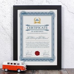 Jual FRAME SERTIFIKAT A4 MOTIF MINIMALIS HITAM PUTIH - Black Frame ...